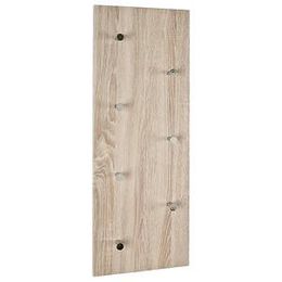 HAKU Möbel Wandgarderobe 42090 braun Holz 7 Haken 80,0 x 30,0 cm