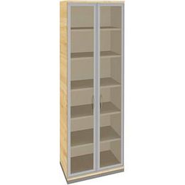 FM Aktenschrank Sidney, 4260267329368 königsahorn, Acrylglas klar 5 Fachböden 80,0 x 44,2 x 222,1 cm