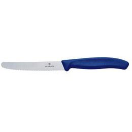 Victorinox Gemüsemesser Swiss Classic silber, blau glatt, Klinge: 11,0 cm