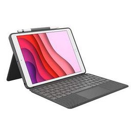 Logitech COMBO TOUCH Tablet-Tastatur schwarz geeignet für Apple iPad 7. Gen (2019), Apple iPad 8. Gen (2020), Apple iPad 9. Gen (2021)