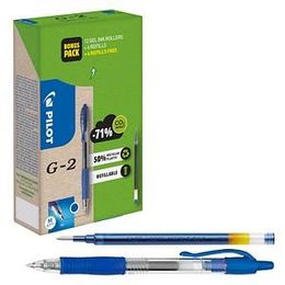 Pi.lot PILOT G2 Greenpack Gelschreiber-Set blau/transparent 0,4 mm, Schreibfarbe: blau, 1 Set