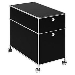 viasit System4 Rollcontainer schwarz 2 Auszüge 42,0 x 78,0 x 62,0 cm