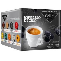 CELLINI ESPRESSO DECISO Kaffeekapseln Arabicabohnen kräftig 10 Portionen
