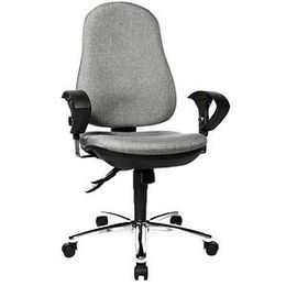 Topstar Bürostuhl Support ®Syncro Deluxe, 8559U G23 Stoff grau, Gestell chrom