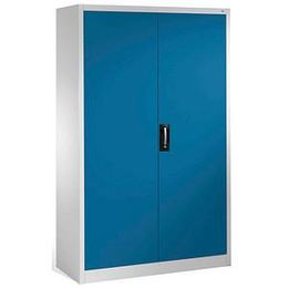 C+P CP Stahlschrank 08931-00 S10009 lichtgrau, enzianblau 120,0 x 50,0 x 195,0 cm, aufgebaut