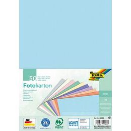 Folia Fotokarton Pastell farbsortiert 300 g/qm 50 Blatt