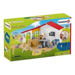 Schleich® Farm World 42502 Tierarzt-Praxis mit Haustieren Spielfiguren-Set