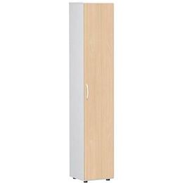 geramöbel geramöbel Aktenschrank Flex, S-346100-BW weiß, buche 5 Fachböden 40,0 x 42,0 x 216,0 cm