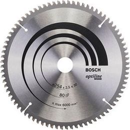 Bosch Optiline Wood Kreissägeblatt 254,0 mm, 80 Zähne