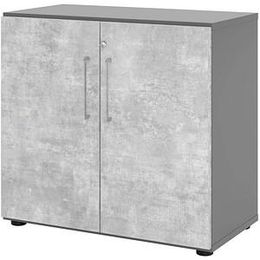 Hammerbacher Aktenschrank 928T2, V928T2/G/M/BS grafit, beton 1 Fachboden 80,0 x 42,0 x 74,8 cm