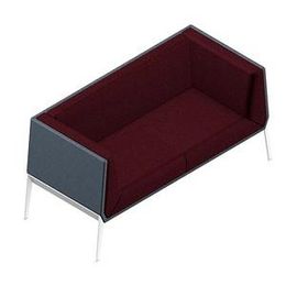 Quadrifoglio 2-Sitzer Sofa Accord bordeaux, grau weiß Stoff