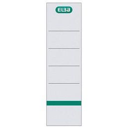 10 Elba Einsteck-Rückenschilder weiß für 8,0 cm Rückenbreite