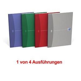 Oxford Notizbuch Office Essentials DIN A4 kariert, blau/grün/rot/grau Softcover 192 Seiten