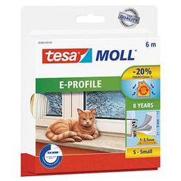 Tesa Tesamoll® E-Profil Fenster-Dichtungsband weiß 9,0 mm x 6,0 m 1 St.