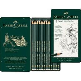 Faber-Castell Castell 9000 Art Set Bleistift-Set 8B - 2H grün, 12 St.