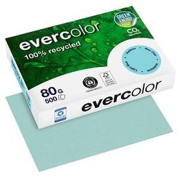 Clairefontaine Recyclingpapier Evercolor hellblau DIN A4 80 g/qm 500 Blatt