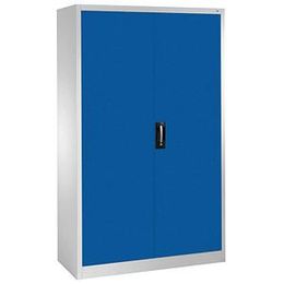 C+P CP Stahlschrank 08930-00 S10009 lichtgrau, enzianblau 120,0 x 40,0 x 195,0 cm, aufgebaut