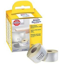 Avery Zweckform Endlosetikettenrollen für Etikettendrucker AS0722400 weiß, 89,0 x 36,0 mm, 2 x 260 Etiketten
