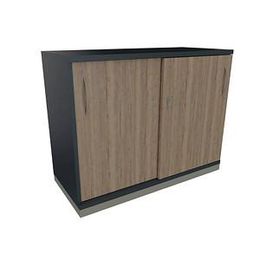 FM Schiebetürenschrank Sidney, 4260429768639 lavagrau, eiche natur 1 Fachboden 100,0 x 44,2 x 78,1 cm