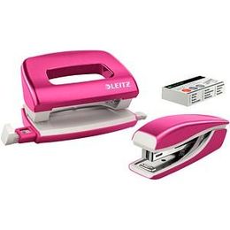 Leitz Locher und Heftgeräte Set NeXXt WOW pink-metallic