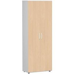 geramöbel geramöbel Aktenschrank Flex, S-386002-BL lichtgrau, buche 5 Fachböden 80,0 x 42,0 x 216,0 cm