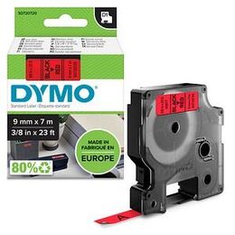 Dymo Schriftband D1 40917 S0720720, 9 mm schwarz auf rot