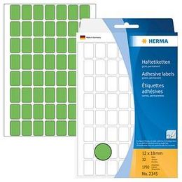 1.792 Herma Etiketten 2345 grün 18,0 x 12,0 mm