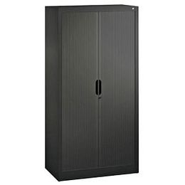 C+P CP Omnispace Rollladenschrank schwarzgrau 3 Fachböden 80,0 x 42,0 x 166,0 cm