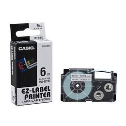 Casio Schriftband XR-6WE XR-6WE1, 6 mm schwarz auf weiß