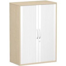 geramöbel geramöbel Flex Rollladenschrank ahorn, silber 2 Fachböden 80,0 x 42,5 x 118,2 cm