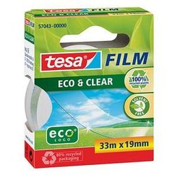 Tesa eco&clear Klebefilm transparent 19,0 mm x 33,0 m 1 Rolle