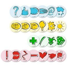 Legamaster Moderationskarten emoticon farbsortiert Ø 9,5 cm, 100 St.