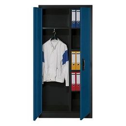 C+P CP Stahlschrank C 2000 Acurado 9260-30 S10338 anthrazit, enzianblau 93,0 x 40,0 x 195,0 cm, aufgebaut