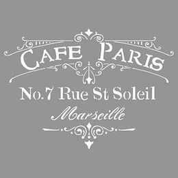Rayher Dekor-Schablone Café Paris grau