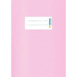 Herma Heftumschlag mit Baststruktur rosa Kunststoff DIN A5
