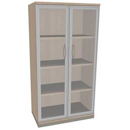 FM Aktenschrank Sidney, 4260267328866 akazie, Acrylglas klar 3 Fachböden 80,0 x 44,2 x 151,7 cm