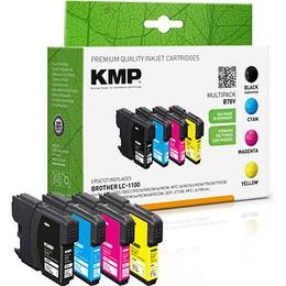 KMP B78V schwarz, cyan, magenta, gelb Druckerpatronen kompatibel zu brother LC-1100VALBP, 4er-Set