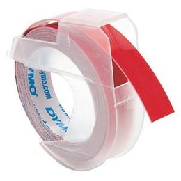 Dymo Prägeband 3D 12742 520102, 9 mm weiß auf rot