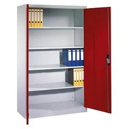 C+P CP Stahlschrank C 2000 Acurado 9480-000 S10589 lichtgrau, rubinrot 120,0 x 50,0 x 195,0 cm, aufgebaut