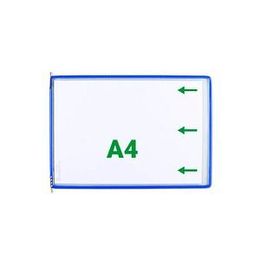 20 Tarifold Sichttafeln mit 5 Aufsteckreitern DIN A4 quer blau, Öffnung seitlich