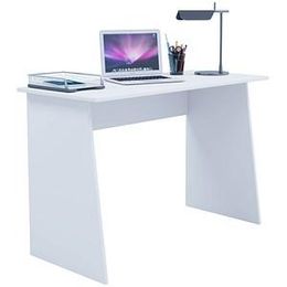 Vcm my office Masola Maxi Schreibtisch weiß rechteckig, Wangen-Gestell weiß 110,0 x 50,0 cm
