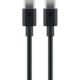 goobay USB C Kabel 1,0 m schwarz