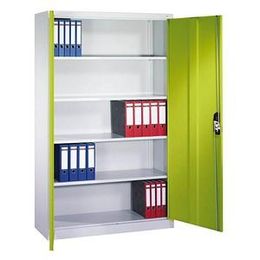 C+P CP Stahlschrank C 2000 Acurado 9460-000 S10868 lichtgrau, clowngrün 120,0 x 40,0 x 195,0 cm, aufgebaut