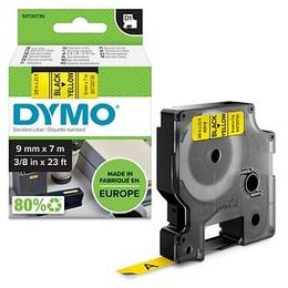 Dymo Schriftband D1 40918 S0720730, 9 mm schwarz auf gelb