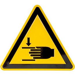 SafetyMarking® SafetyMarking® Warnaufkleber "Warnung vor Handverletzungen" dreieckig 10,0 x 10,0 cm