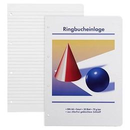 Neutral Ringbucheinlagen Kugel und Kegel A4 liniert, 50 Blätter, 10 Satz