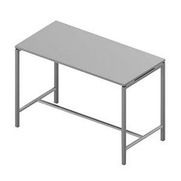 Quadrifoglio Stehtisch Creo grau rechteckig, 4-Fuß-Gestell alu, 160,0 x 80,0 x 107,0 cm