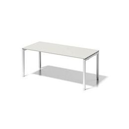 Bisley Cito höhenverstellbarer Schreibtisch grauweiß, verkehrsweiß rechteckig, 4-Fuß-Gestell weiß 180,0 x 80,0 cm