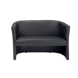 Nowy Styl 2-Sitzer Sofa Club Duo schwarz Kunstleder