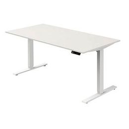 Kerkmann Move 3 elektrisch höhenverstellbarer Schreibtisch weiß rechteckig, T-Fuß-Gestell weiß 160,0 x 80,0 cm